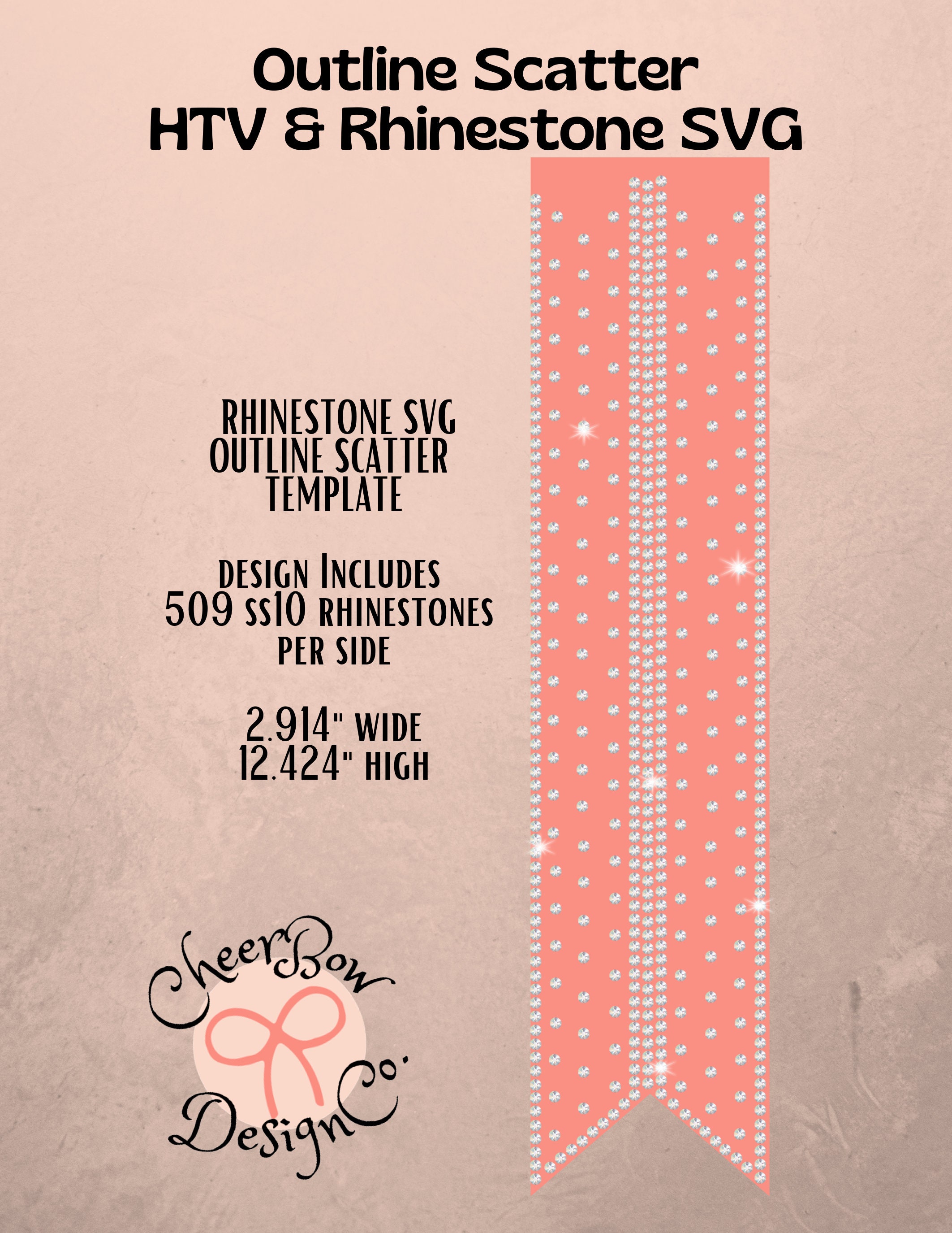 Rhinestone and HTV Instant Digital Download Outline Scatter - Etsy