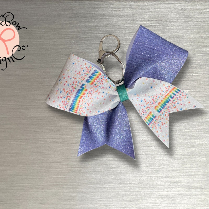 Cheer Bow Key Chain - Etsy