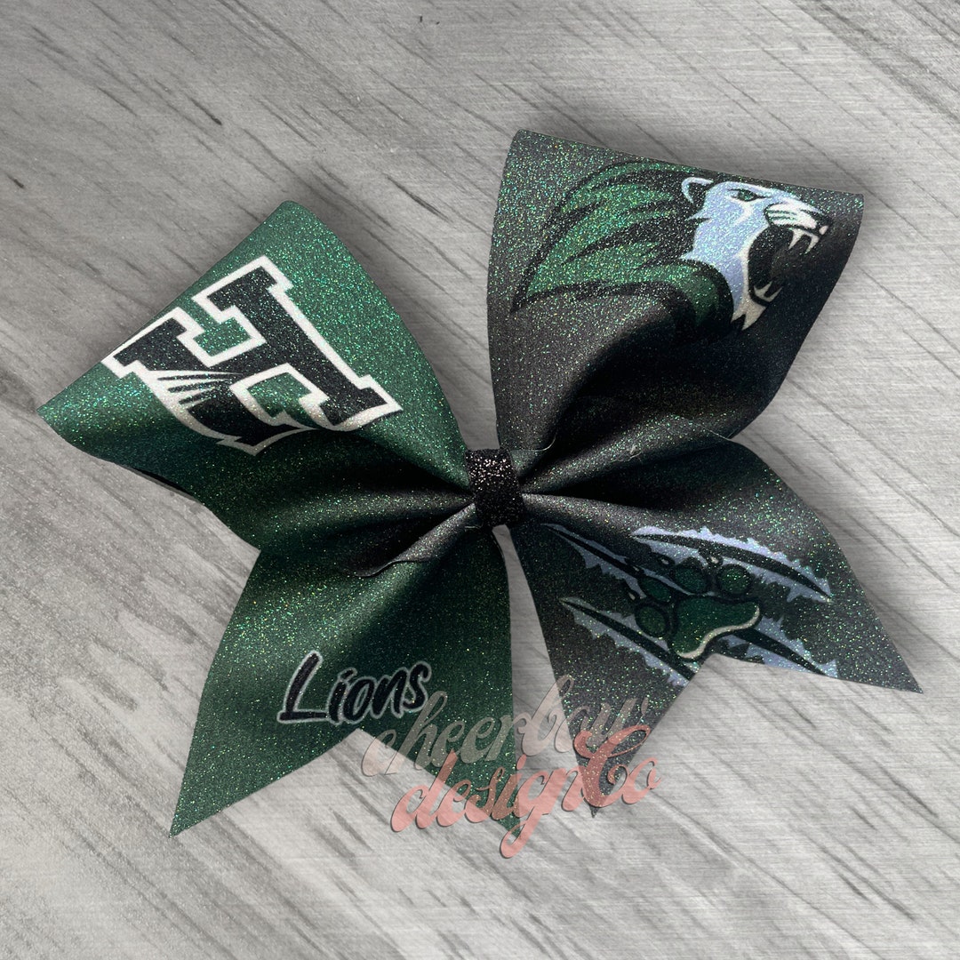 Sublimated Team Cheer Bow, Custom Colors, Mascot Bow, Game Day Cheer ...