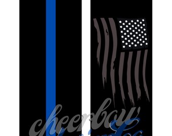 Thin Blue Line Bow Svg - Etsy