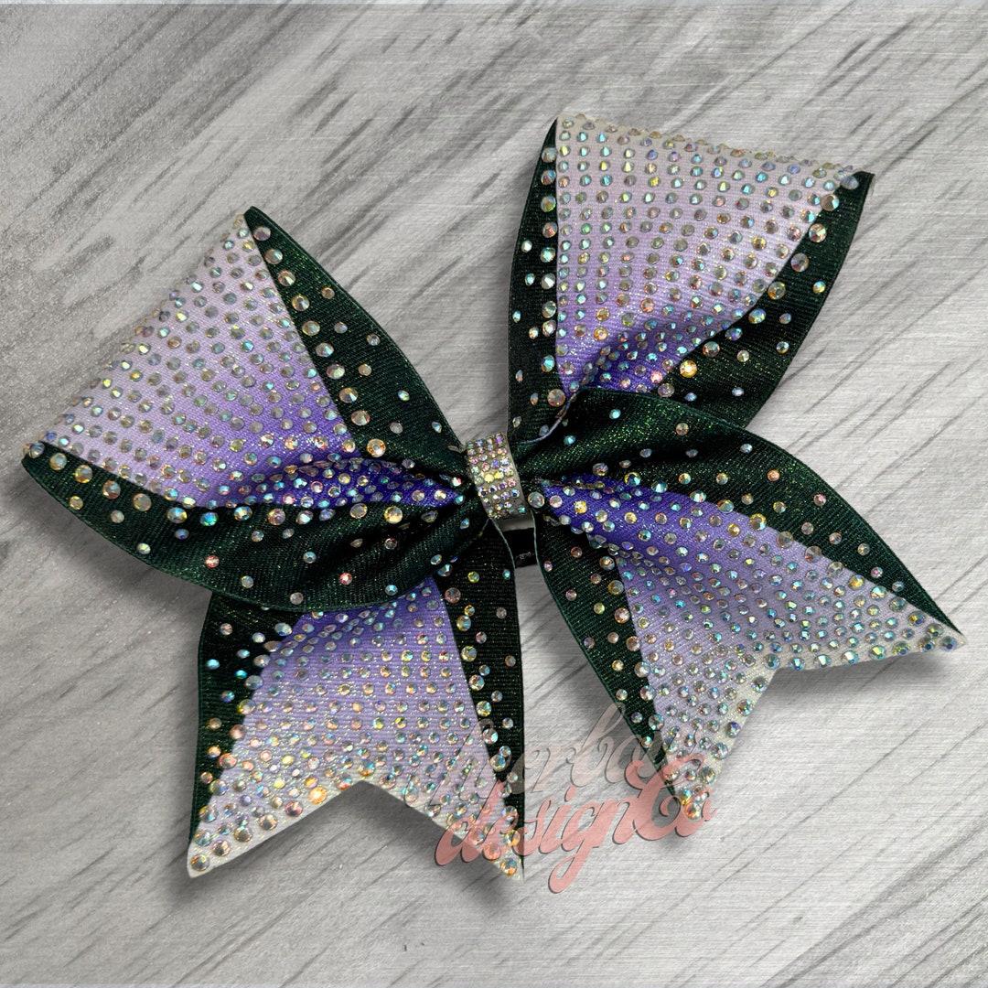Advance Cheer Bow, Sublimated Glitter Bow, Game Day Bow, Competition ...