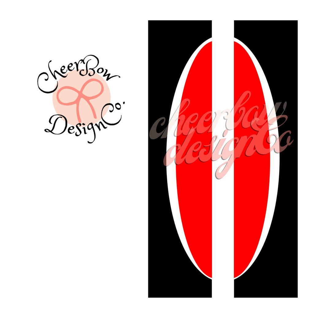 Instant Digital Download for 3" Cheer Bow, Instant SVG, Kick Swish ...