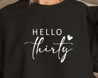 Hello Thirty SVG, PNG, 30th Birthday Svg, 30th Birthday Shirt Svg ...