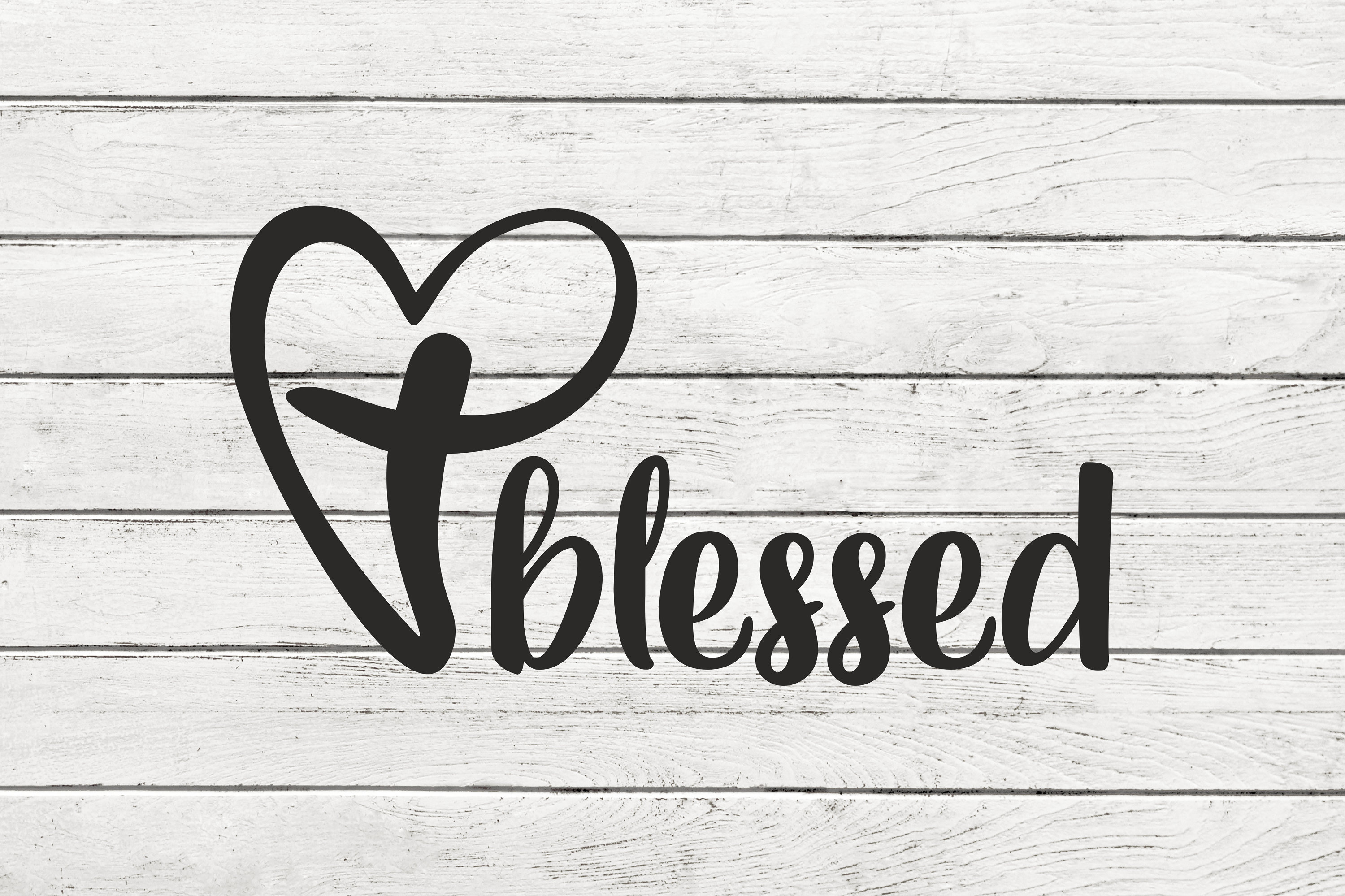 Blessed and Heart Svg, Blessed Cross Clipart, Blessed SVG PNG, Cross ...