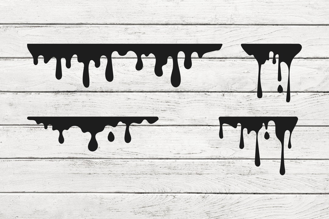 Dripping Borders SVG PNG PDF, Dripping Svg,dripping Borders Clipart ...