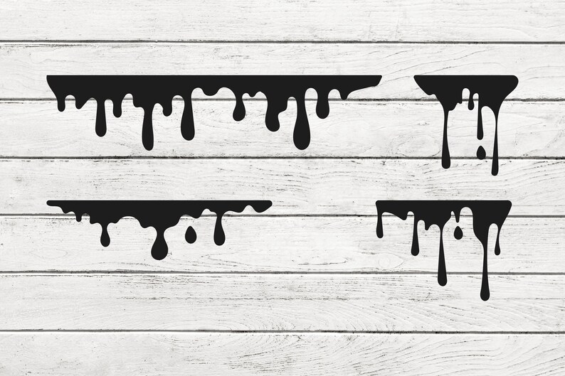Dripping Borders SVG PNG PDF, Dripping Svg,dripping Borders Clipart ...