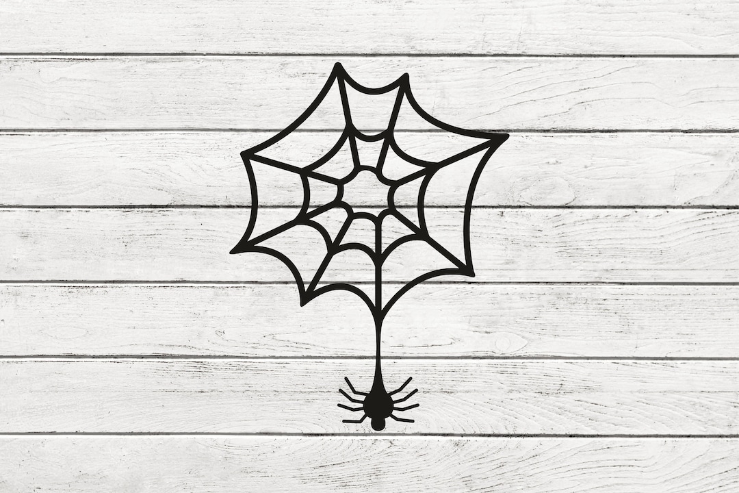 Spider Web SVG File for Cricut, Halloween SVG Clipart Cut File ...