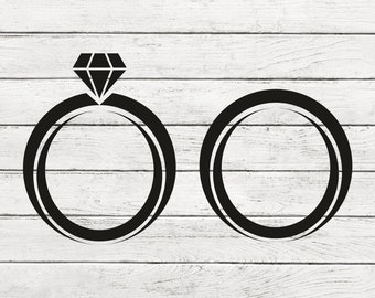 Wedding SVG, Wedding Ring SVG, Diamond Ring SVG, Wedding Ring Svg Cut ...