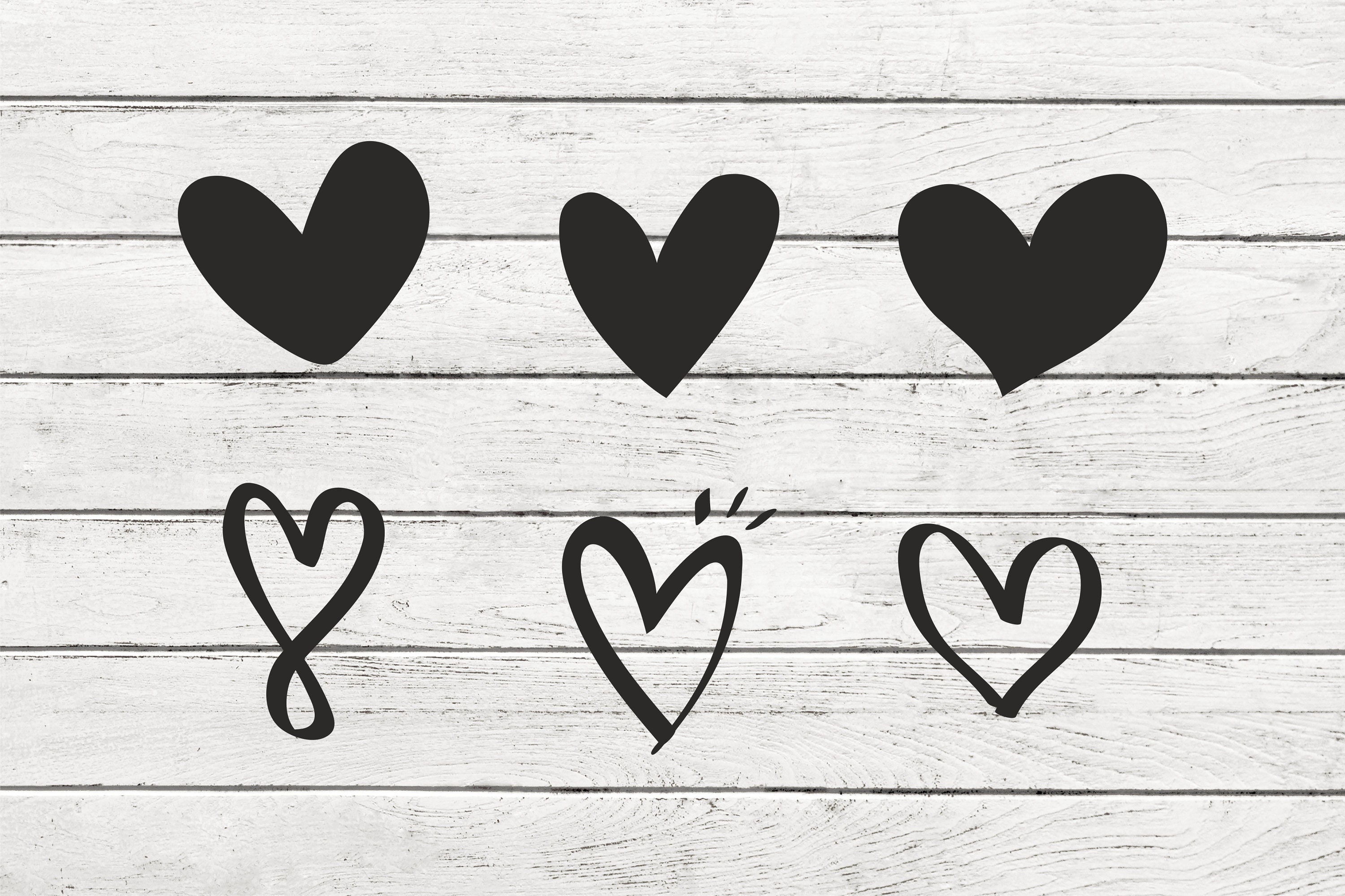 Hearts SVG PNG PDF, Heart Bundle Svg, Hand Drawing, Cricut Cut File ...