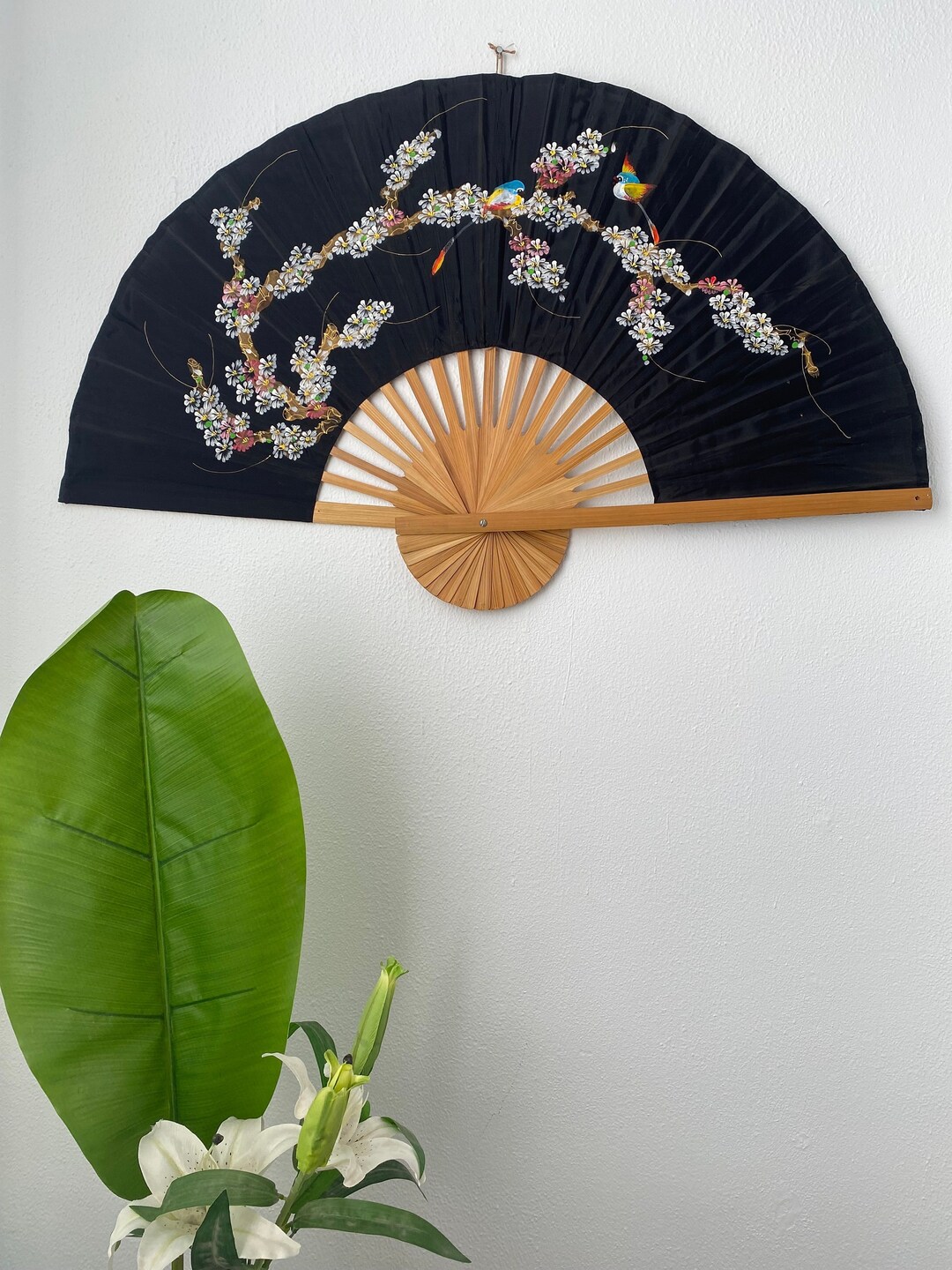 Big Wall Fan Decoration Made in Fabric vintage Fan Deco Wall - Etsy