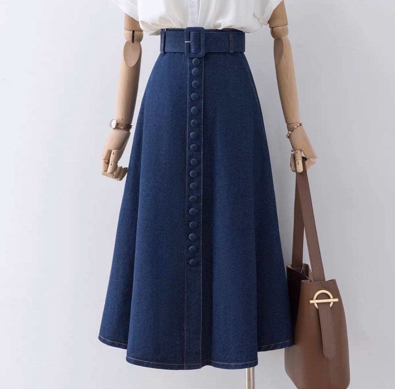 Denim Maxi Skirt-maxi Denim Skirt-a Line Denim - Etsy