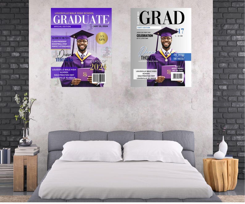 Editable Grad Magazine Template for Canva - Etsy