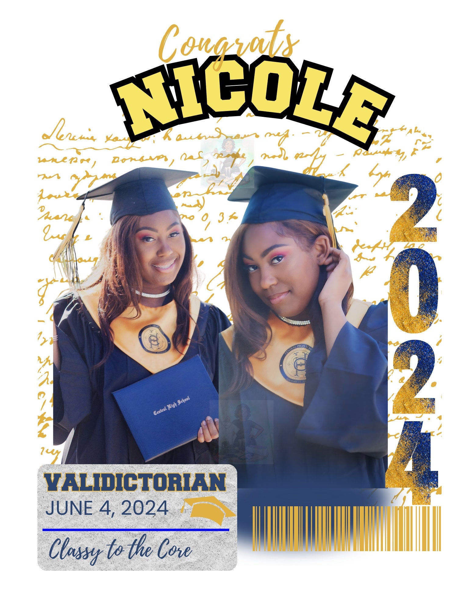 7 Piece Canva Editable Grad Bundle - Etsy