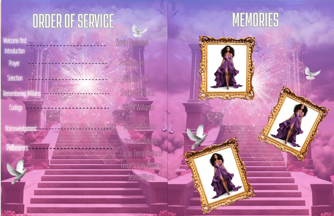 Canva Editable Obituary Design Template - Etsy