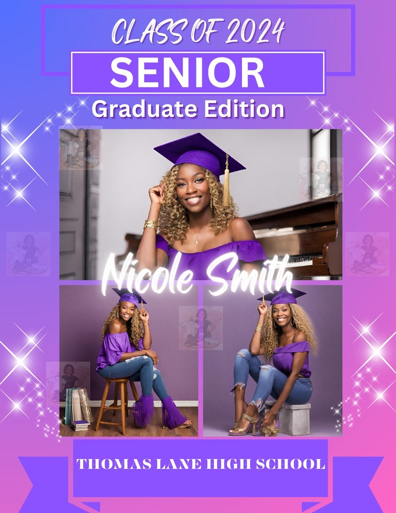 FULLY EDITABLE Canva 3 Bundle Grad Magazine Templates - Etsy