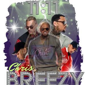 CHRIS BREEZY PNG File Canva Editable - Etsy