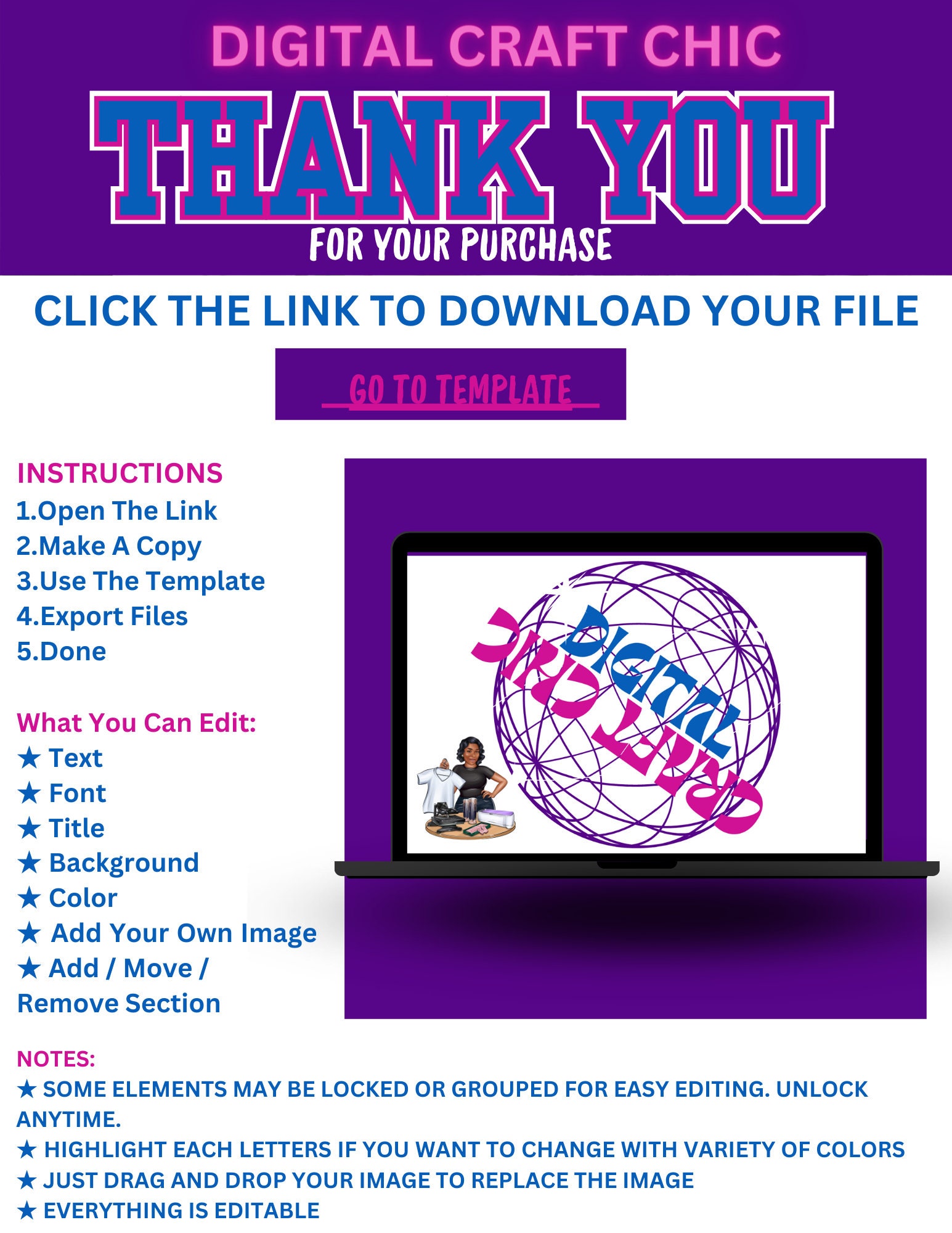 CHRIS BREEZY PNG File Canva Editable - Etsy