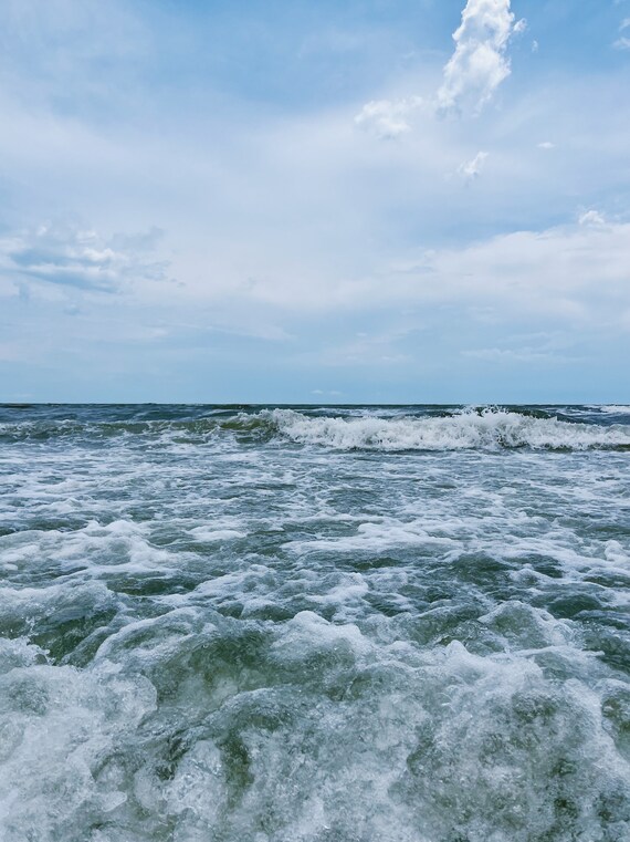 Folly Beach Waves Digital Photography Print - Etsy