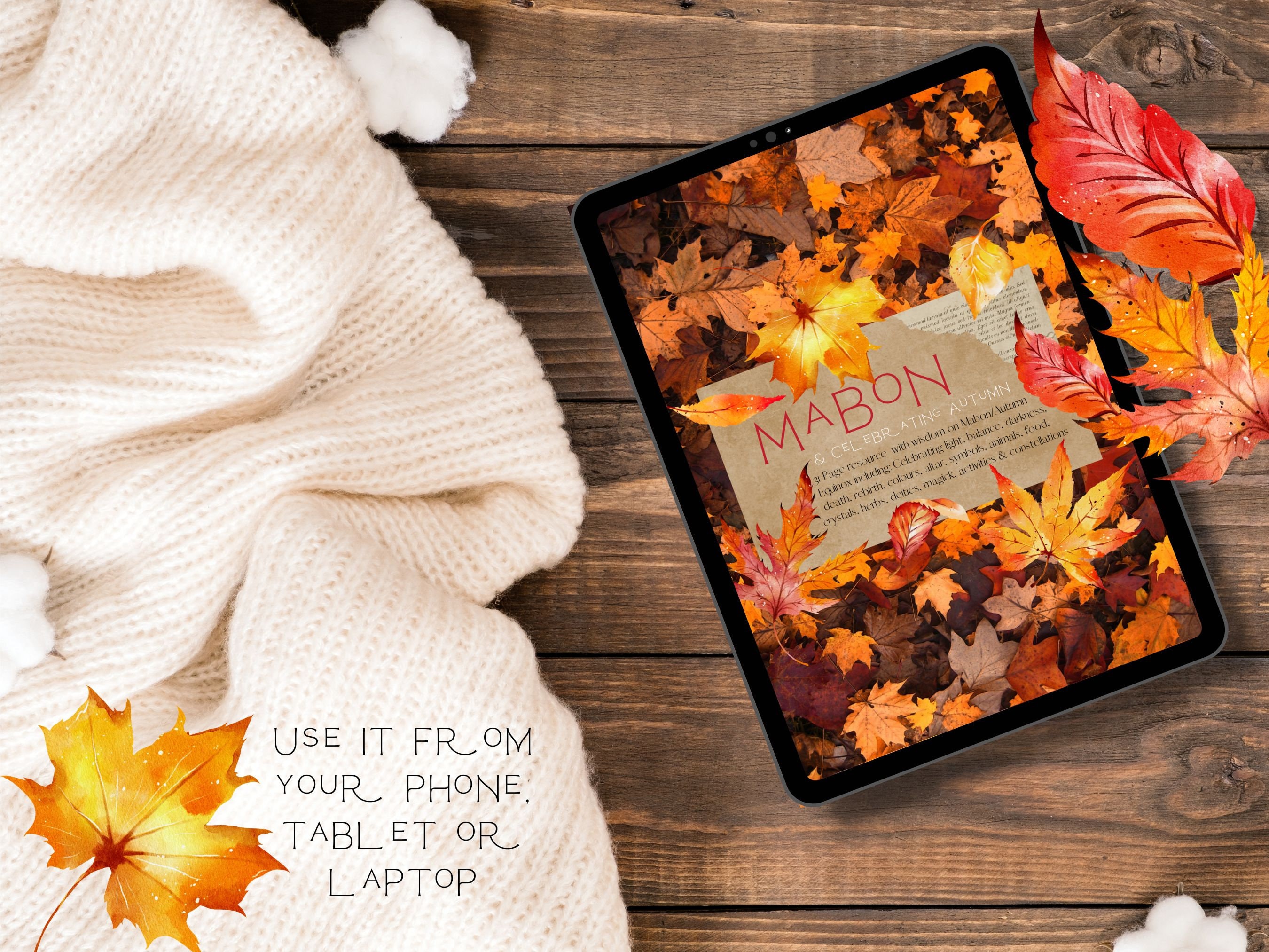 Mabon Wiccan Sabbat Autumn Equinox Book Grimoire Pages - Etsy