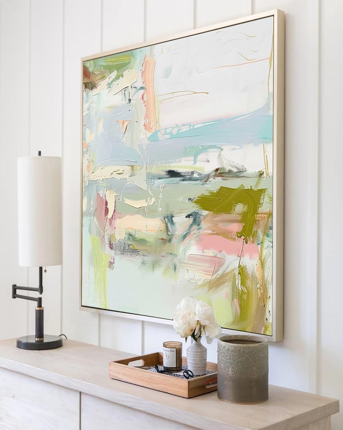 Abstract Painting by Tatiana Duperault Acrylic & Oil on Canvas Modern ...