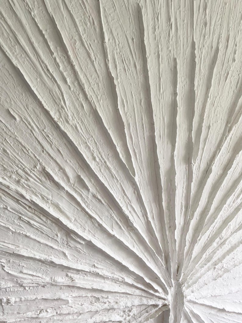 Abstract Minimalist Textured Palm Tree Leaf Plant Lines Fine Art Large ...