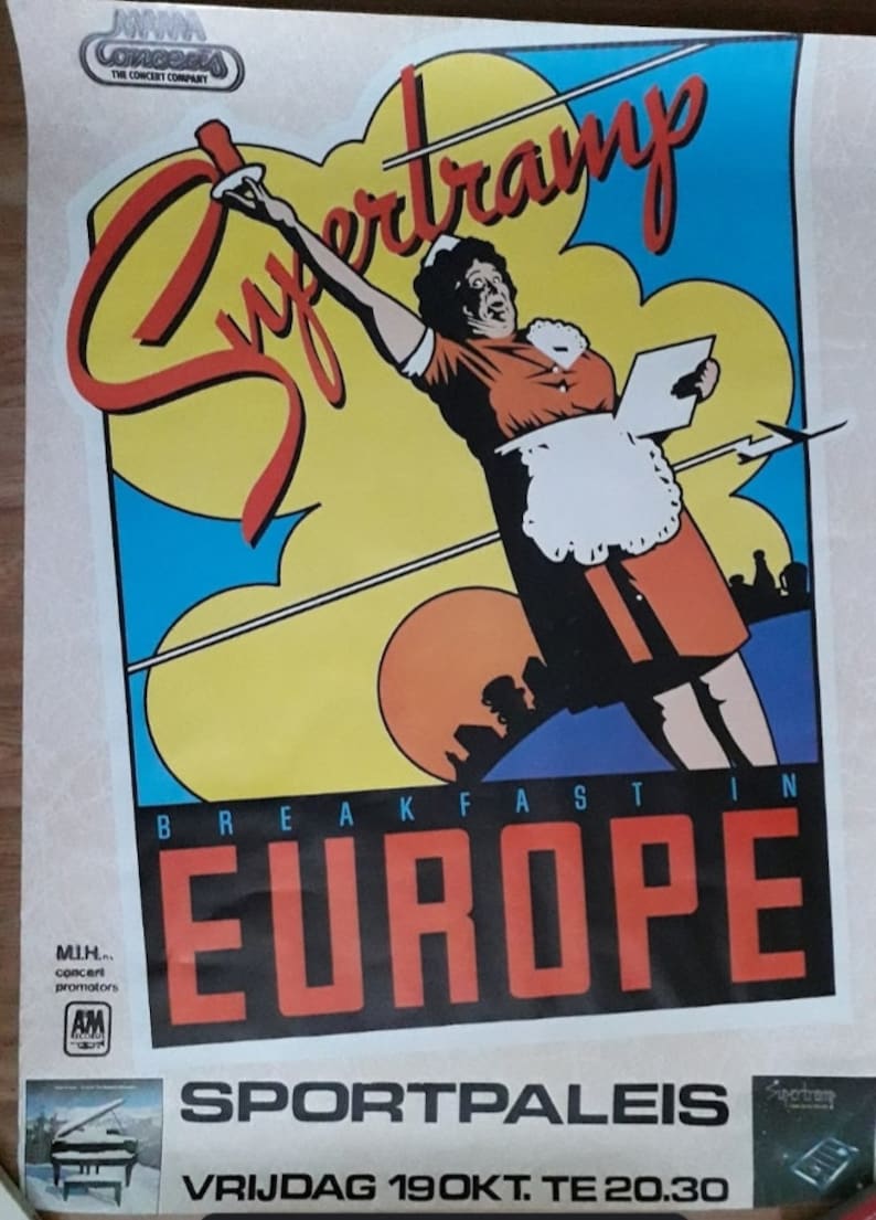 Vintage Supertramp Concert Poster - Etsy