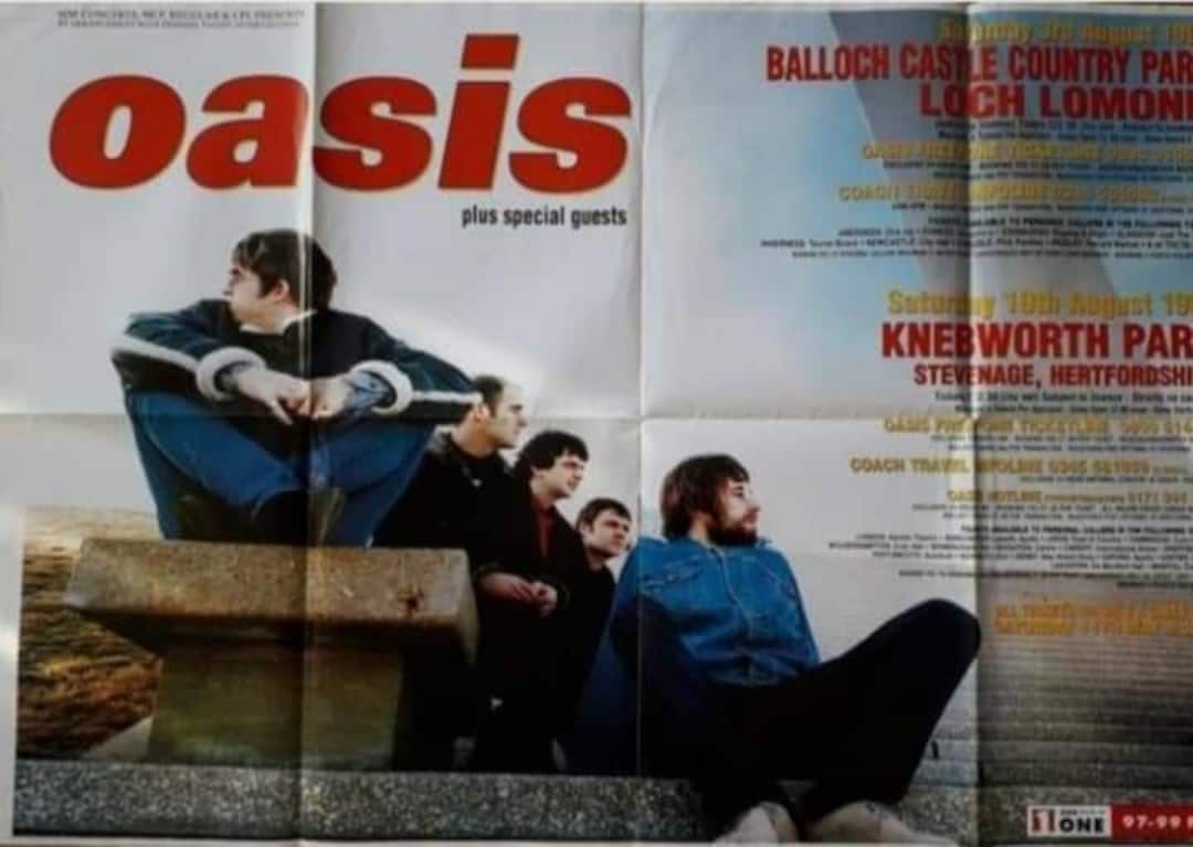 Oasis 1996 Knebworth Promotional Poster - Etsy
