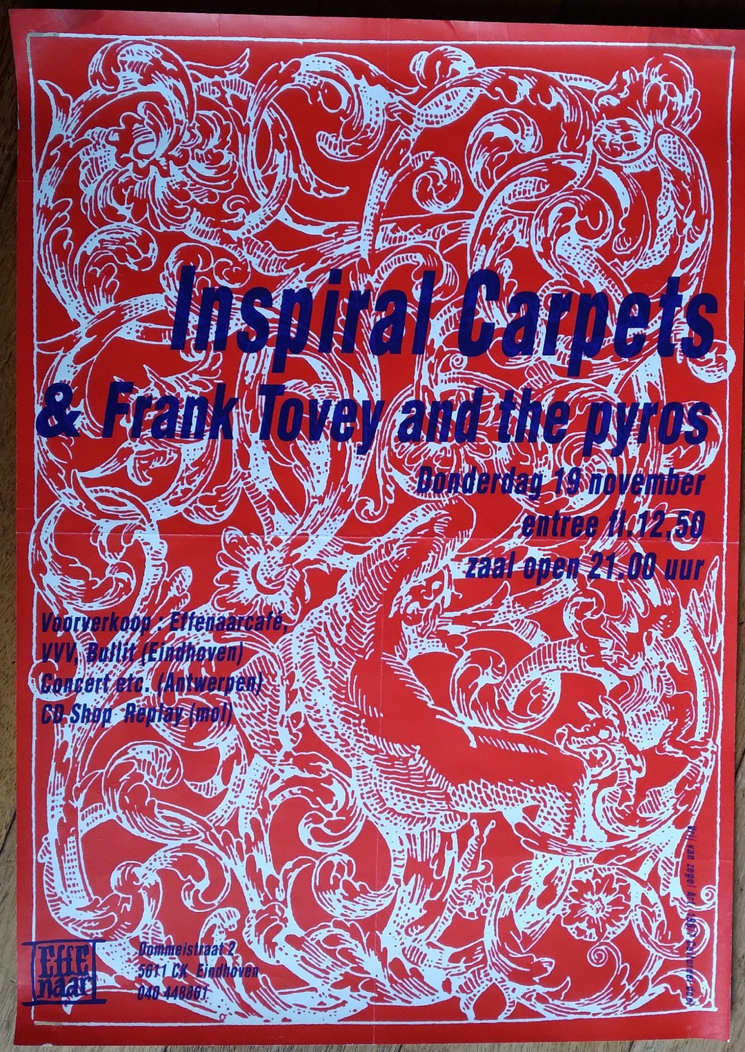 1992 Vintage Concert Poster. Inspiral Carpets - Etsy