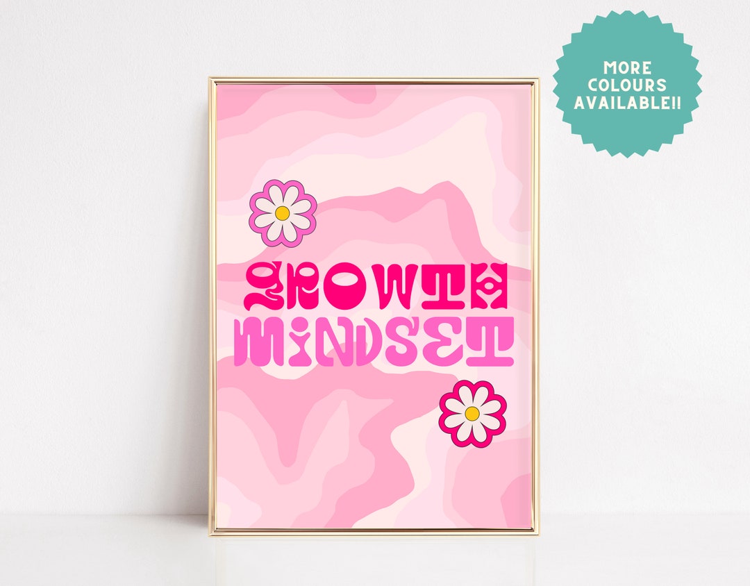 Growth Mindset Motivational Quote Retrospective Psychedelic 70's Self ...