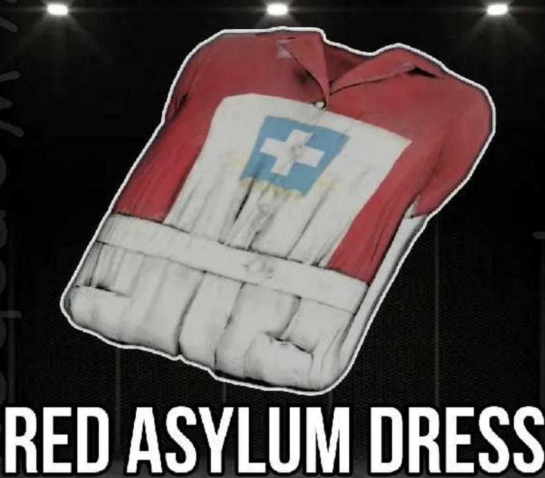 Fallout 76 Ps4 Ps5 Rare Outfit Apparel Red Asylum Dres - Etsy