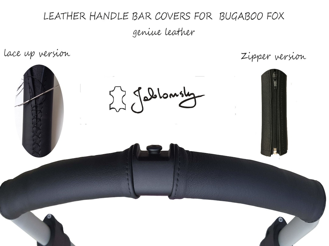 Bugaboo Fox Stroller Leather Push Handle Covers Real Leather Lace up or ...