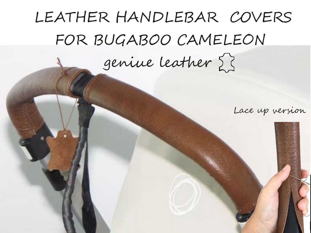 Bugaboo Cameleon Stroller Leather Handle Cover Real Leather Lace up ...