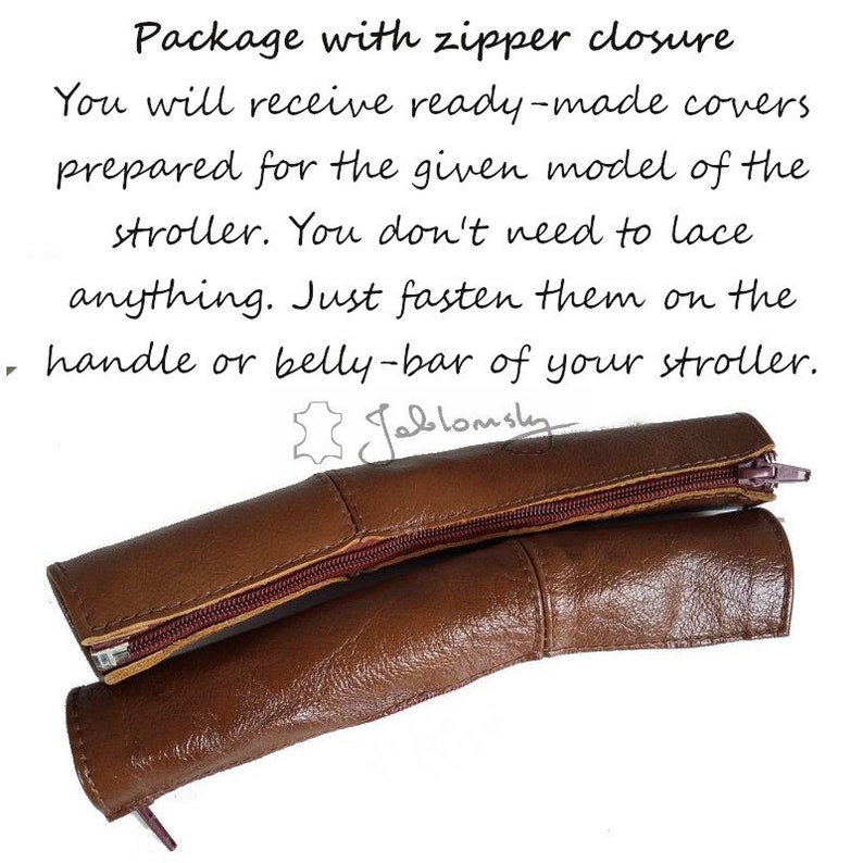 Bugaboo Fox Stroller Leather Push Handle Covers Real Leather Lace up or ...