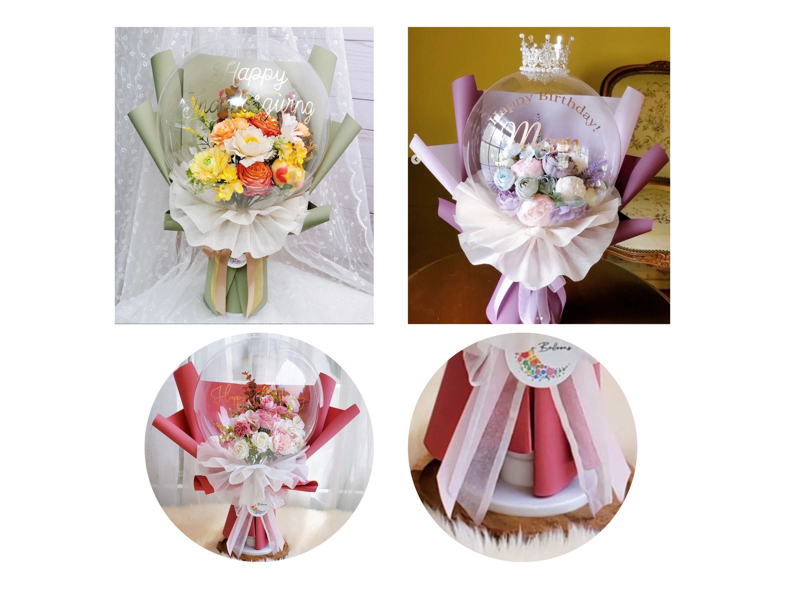 Flower Balloon Stand and Holder for Bobo Balloon Bouquet Design - Etsy