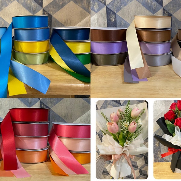 Flower Satin Ribbon - Etsy