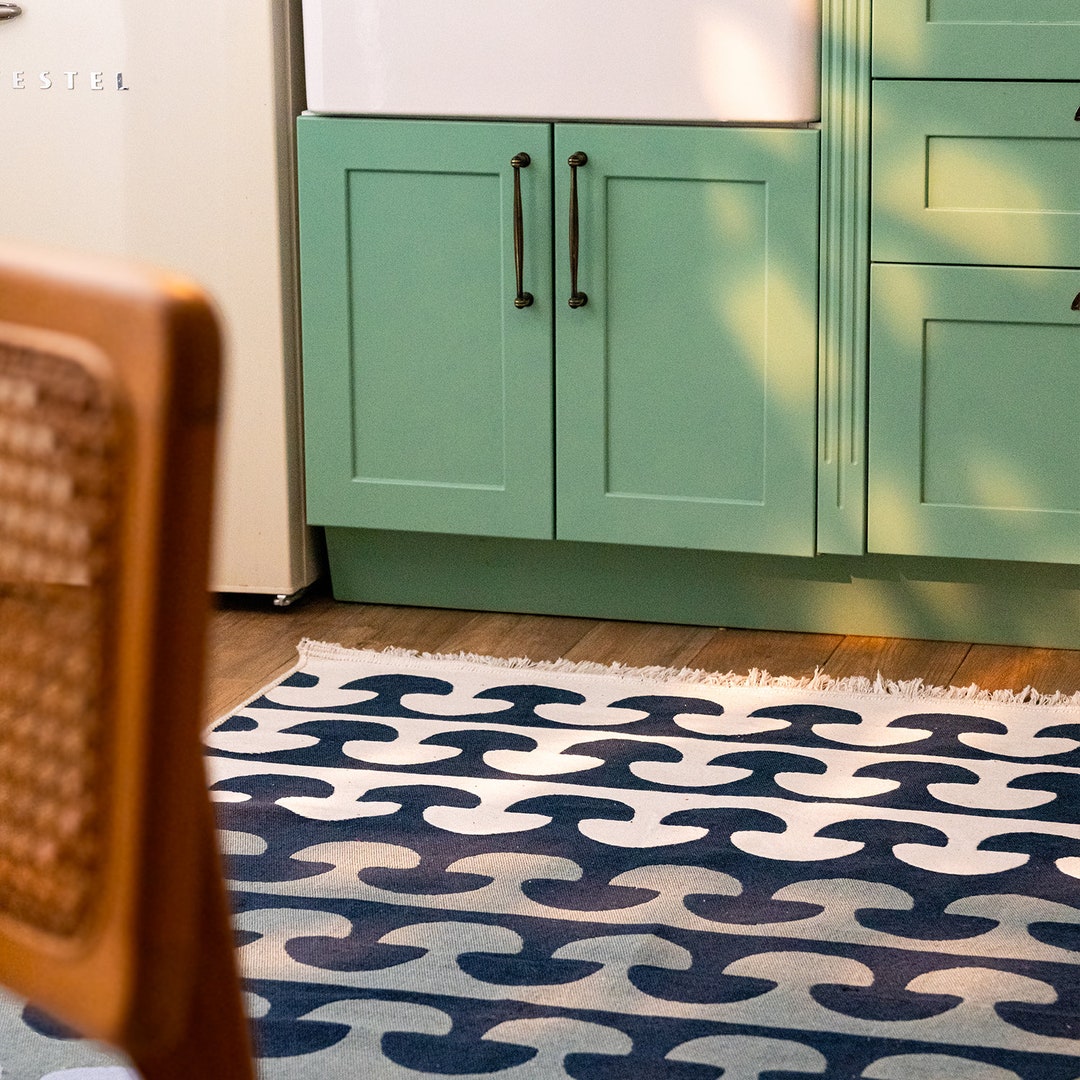 Mushroom Recycled Reversible Kilim Rug Recycled Cotton Ready to Ship ...