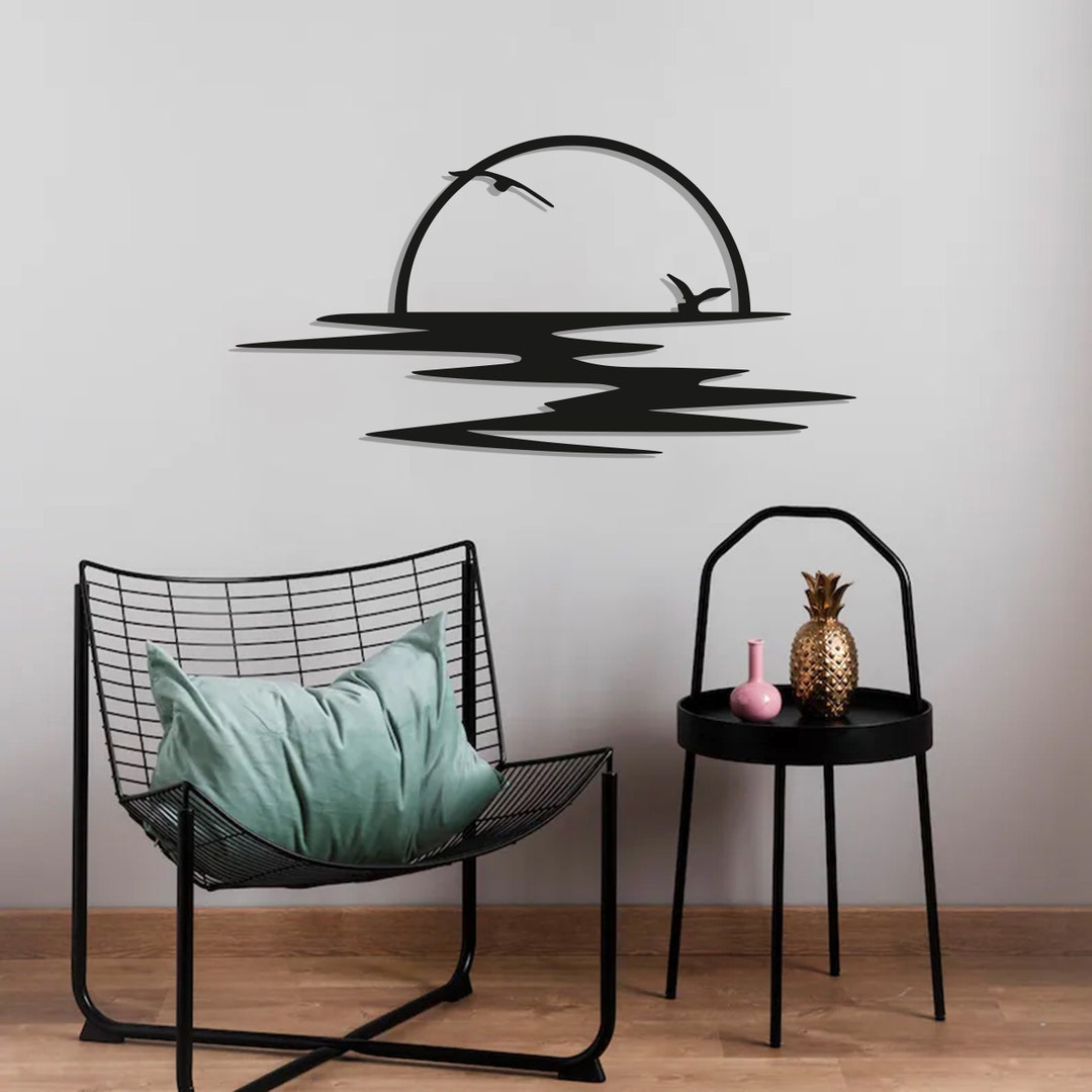 Sunrise Metal Wall Art, Metal Wall Art, Abstract Sunset Home Decor ...