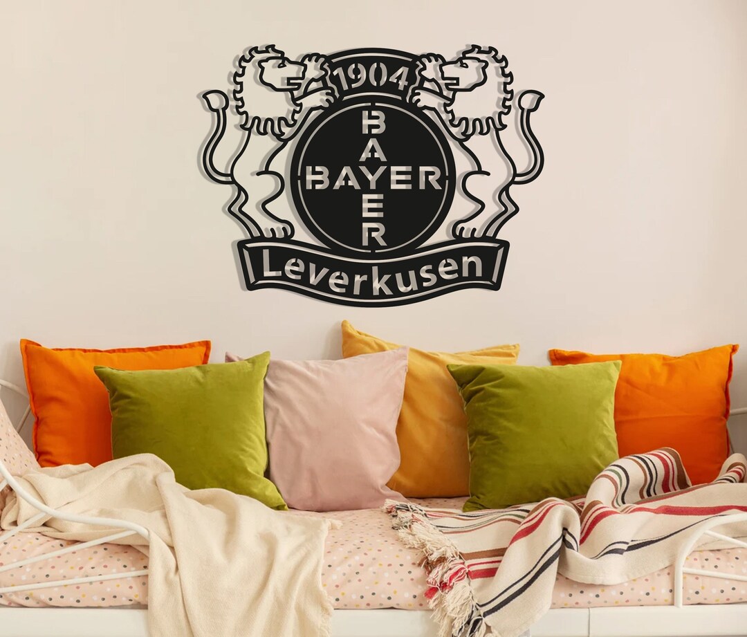 Metal Wall Decor, Bayern Leverkusen Wall Decor, Gift for Football Lover ...