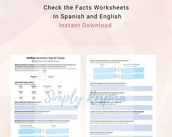 Bilingual Check the Facts Worksheet DBT-CBT Worksheet - Etsy Canada