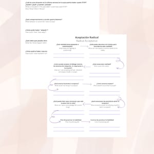Bilingual Distress Tolerance Handouts and Worksheets - Etsy