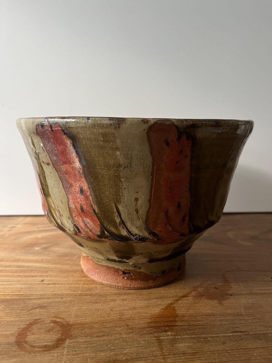 Mike Dodd (b.1943) Large Bowl Flared Form Stoneware Bowl With Celadon ...