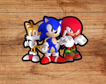 Sonic, Tails & Knuckles Sticker - Etsy