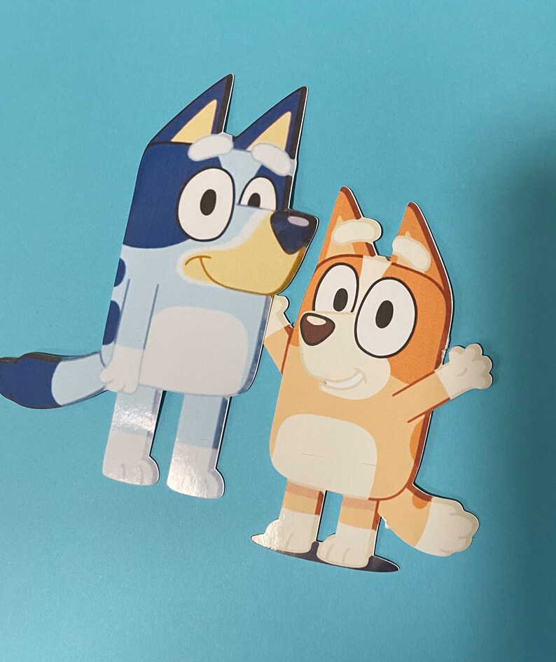 Bluey and Bingo Vinyl Waterproof Sticker - Etsy Israel