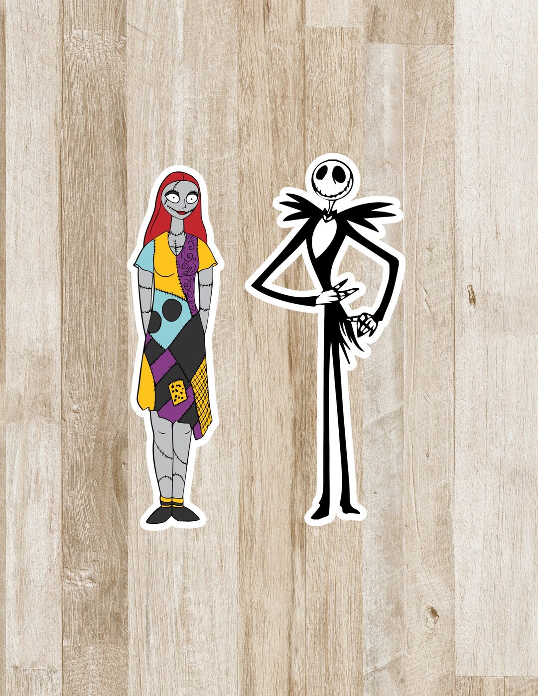 Jack and Sally Sticker Nightmare Before Christmas Movis Sticker ...