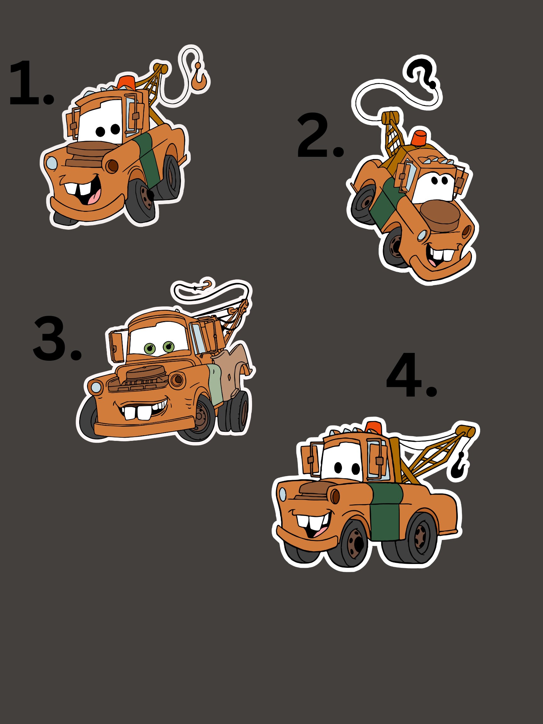 Cars Mater Lightning Mcqueen Movie Stickers Laptop, Planner, Cell Phone ...