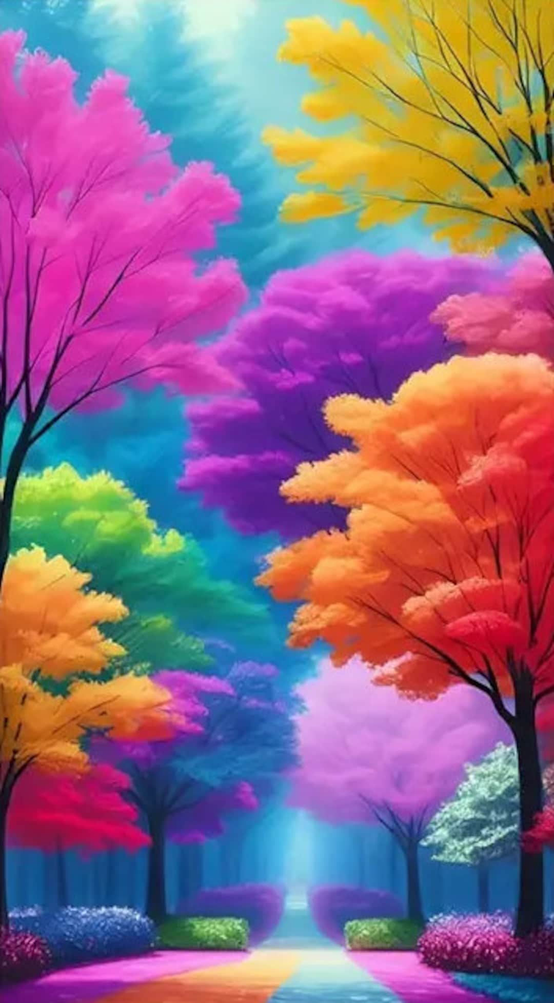 Cross Stitch Pattern, 020 Multicolor Trees in PDF With Colors and ...