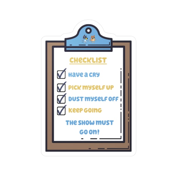 Bluey Checklist Stickers - Etsy Australia