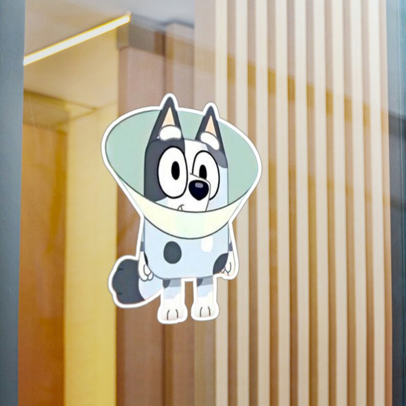 Bluey Muffin Kiss Cut Vinyl Sticker Etsy