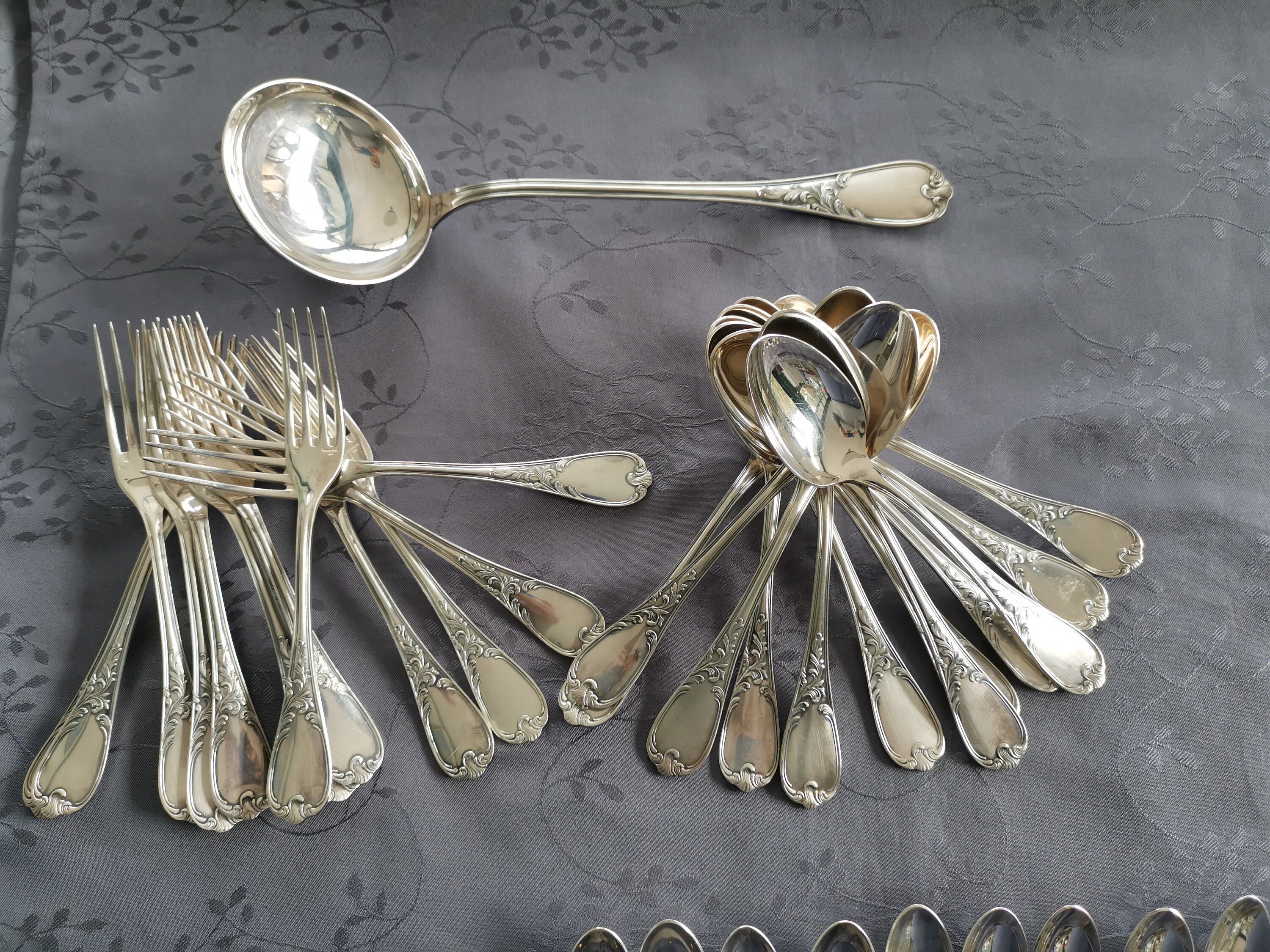 Du Barry Cutlery Set in Silver-plated Louis XV Style 37 Pieces - Etsy