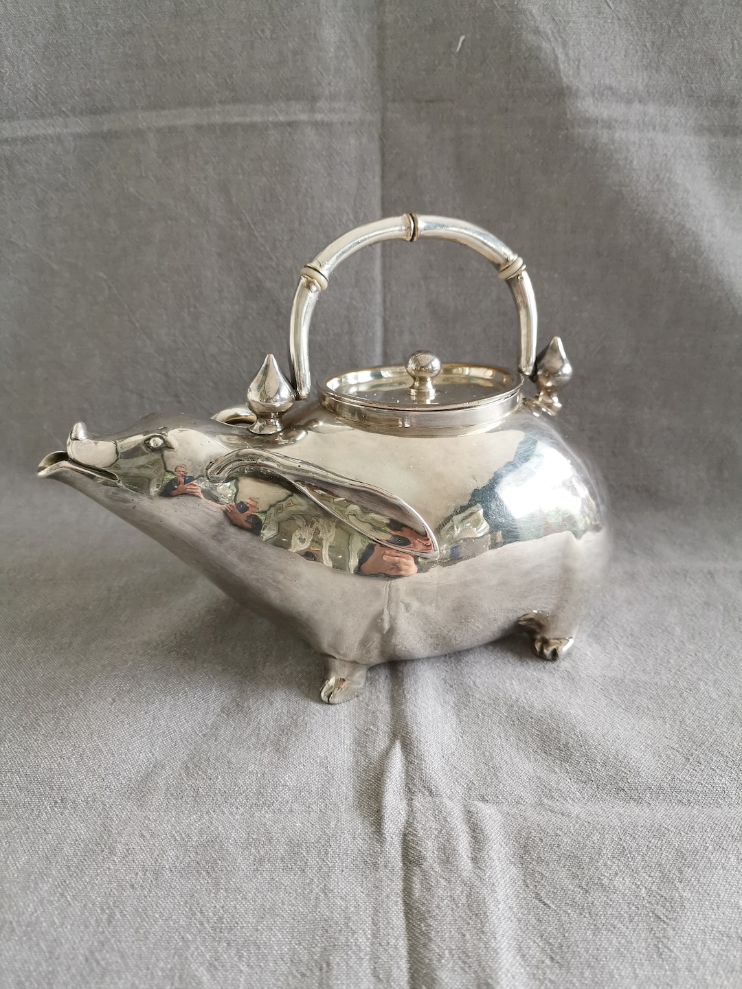 Silver-plated Hare Teapot by Christofle After a Drawing by - Etsy